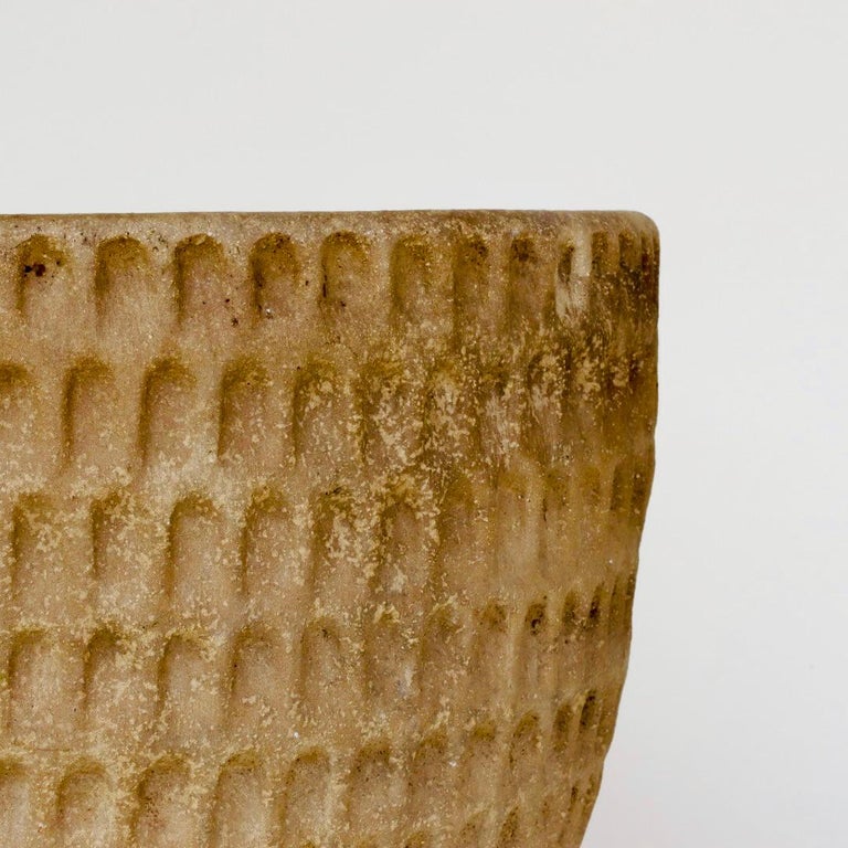 Stan Bitters Large Ceramic Clay 'Thumb Pot' Planter, Signed at 1stDibs
