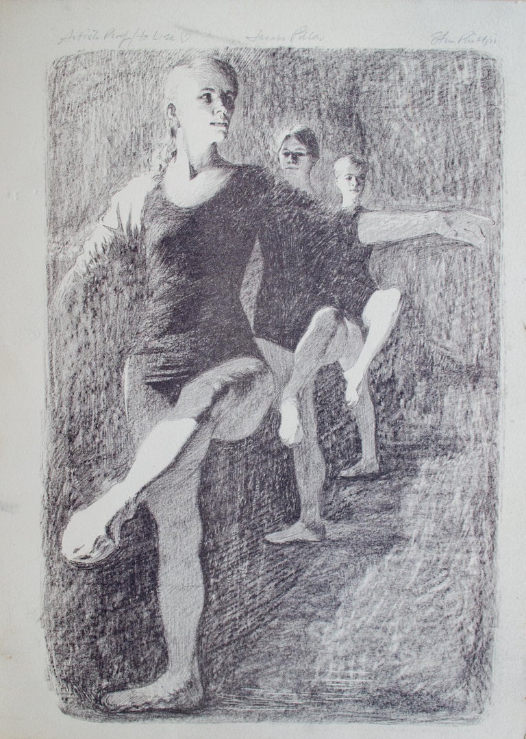 Stan Phillips - Original Stan Phillips Lithograph of Ballerinas, c ...