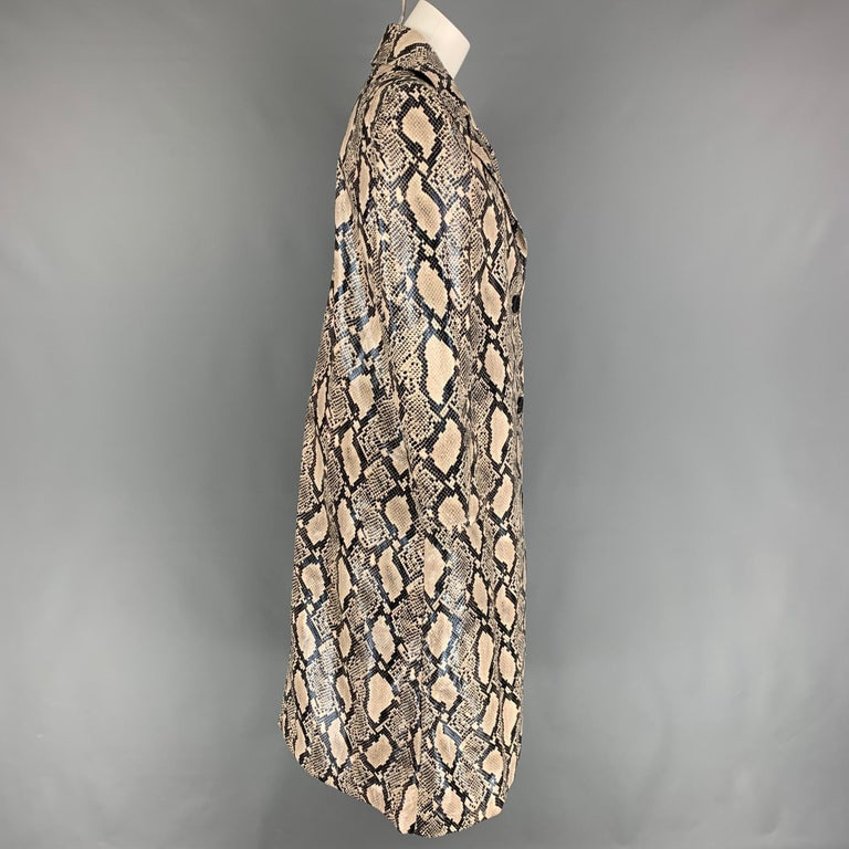 STAND STUDIO Size XS Beige Black Polyester Blend Snake Skin Print Coat ...