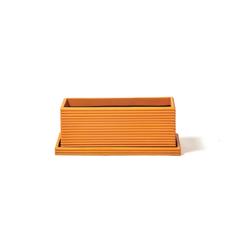 TFM Standard Wide Rectangular Planter (Orange) For Sale at 1stDibs