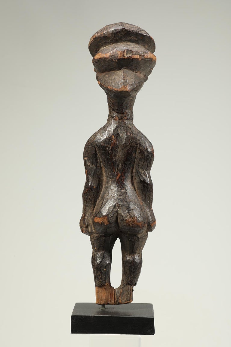 Standing Female Pende Figure with Arms at Sides Cascading Hair For Sale ...