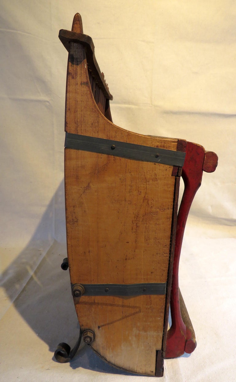 Standing Red Painted Cranberry Scoop by A.D. Makepeace Co., Wareham, MA ...