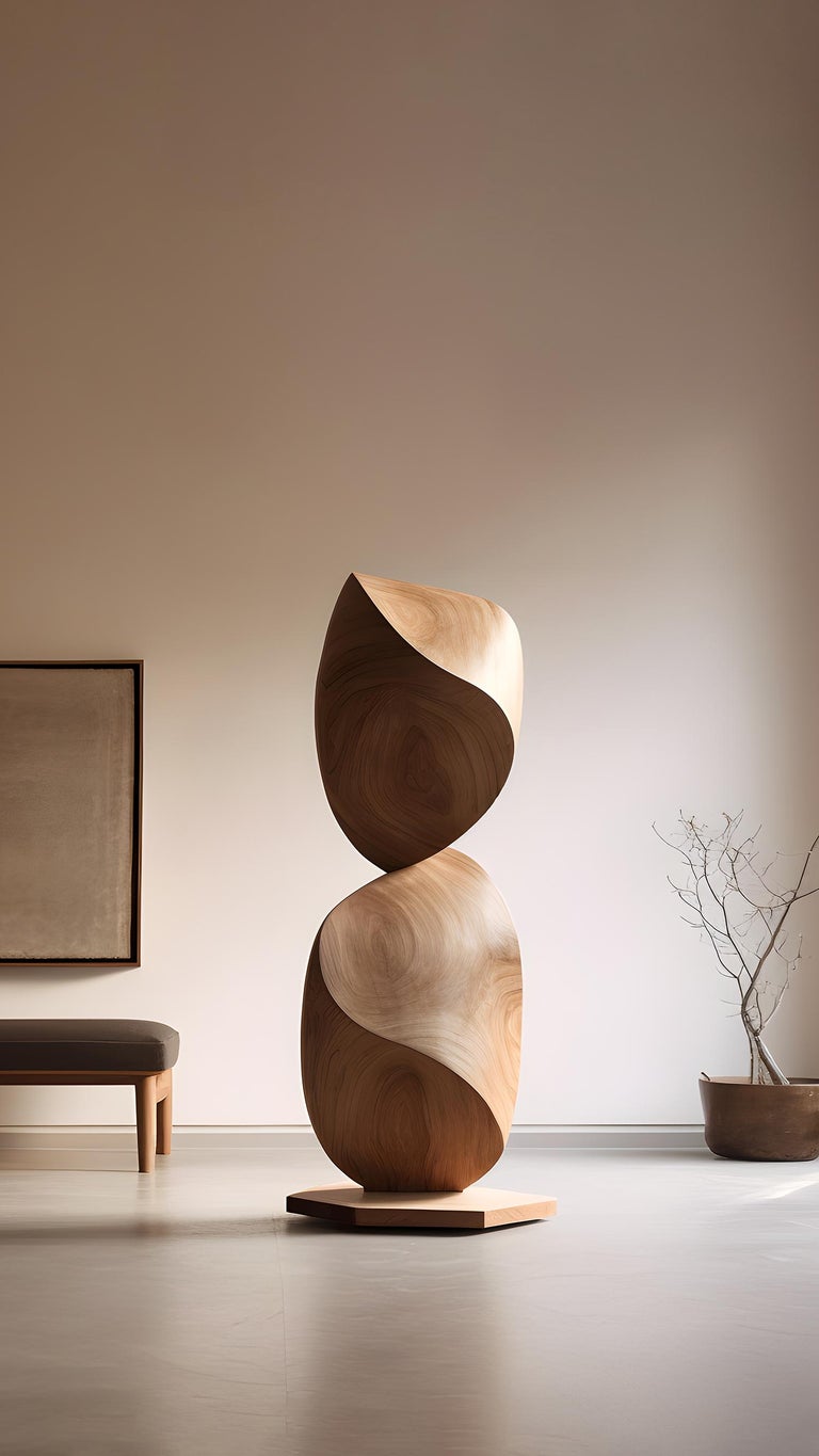 Standing TOTEM Wood Sculpture, Still Stand No15 by Joel Escalona For ...