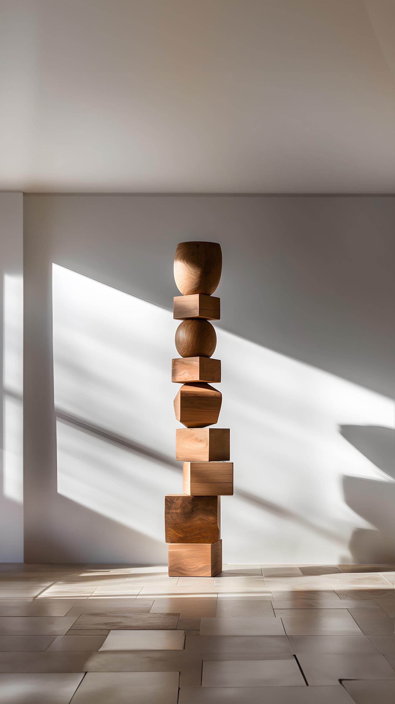 Standing Totem Wood Sculpture, Still Stand No50 by Joel Escalona For ...