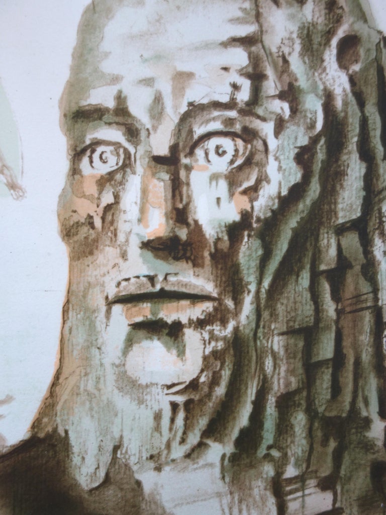 Stanislas Lepri - Golem and Angels - Original handsigned lithograph For ...