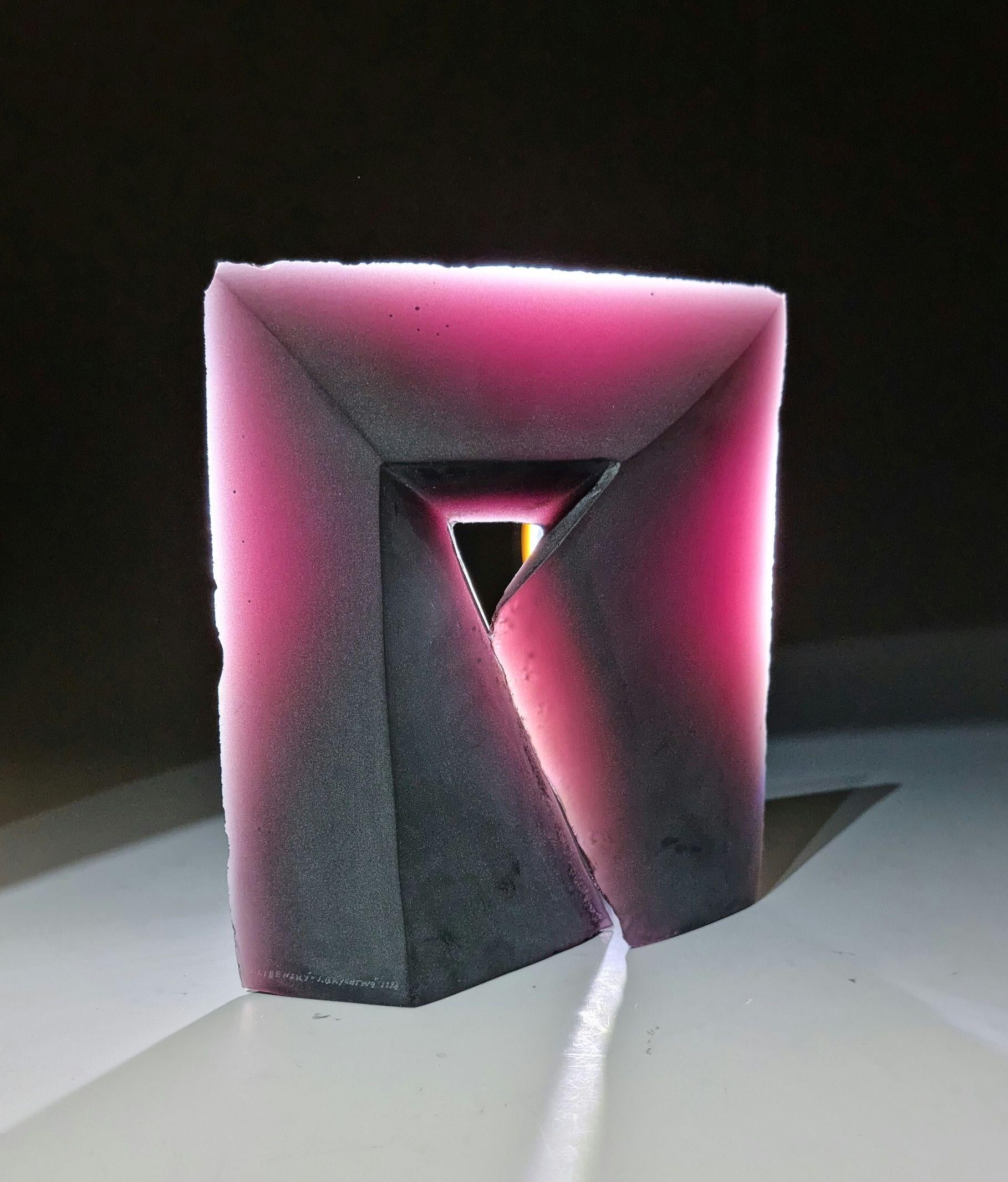 Stanislav Libensky and J Brychtova CAST GLASS ABSTRACT DIAGONAL ...