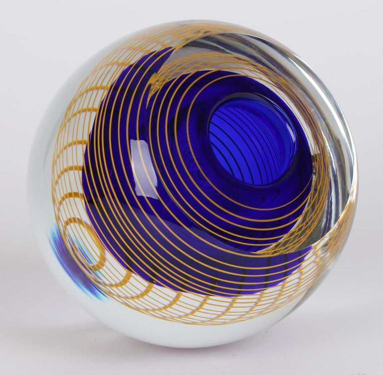 Stanislav Libensky Czech Art Glass Vase for Skrdlovice Glassworks For ...