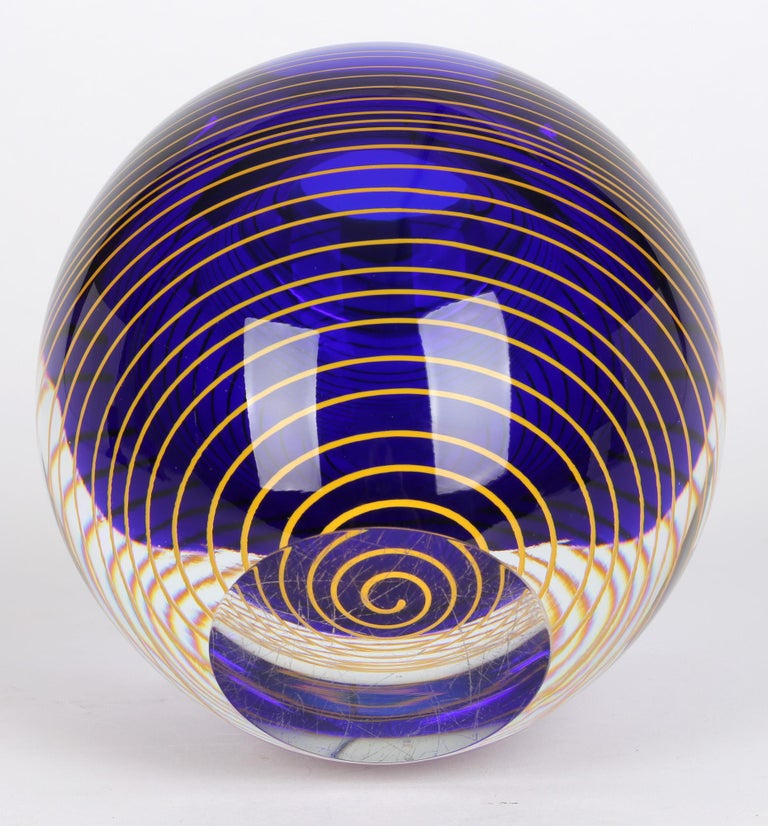 Vase en verre d'art tchèque Stanislav Libensky pour Skrdlovice ...