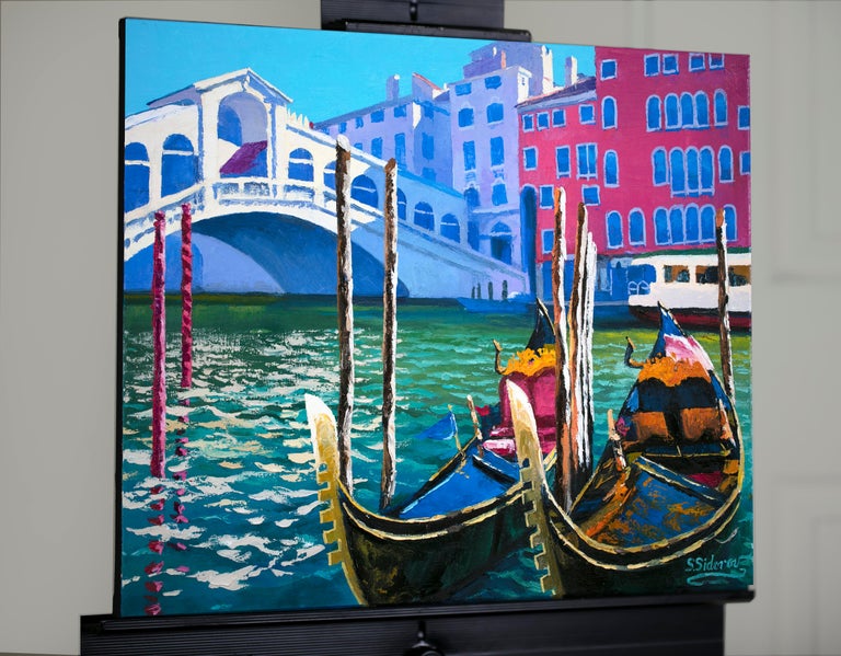 Stanislav Sidorov - View of Venice - Gondolas, Oil Painting For Sale at ...