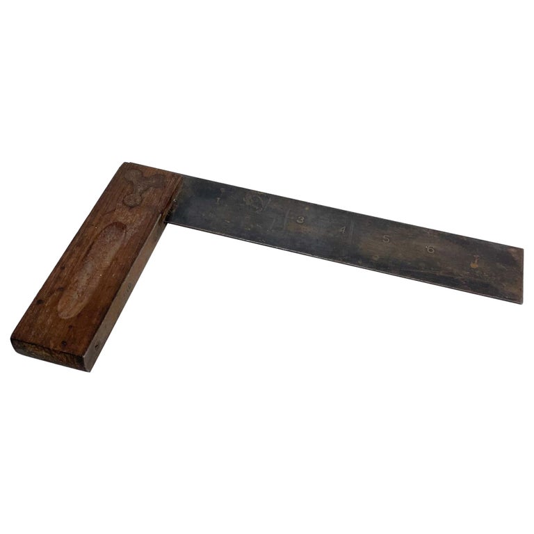 Stanley Antique Square Ruler Vintage Carpentry Tool in Rosewood and ...
