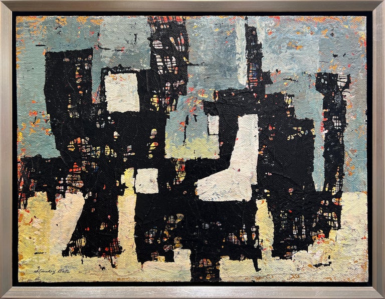 Stanley Bate - "Abandoned Village," 1960s Modern Abstract Painting For ...
