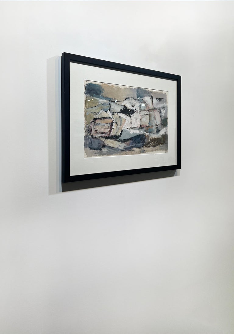 Stanley Bate - "Northeaster," 1960s Modern Abstract Painting For Sale ...