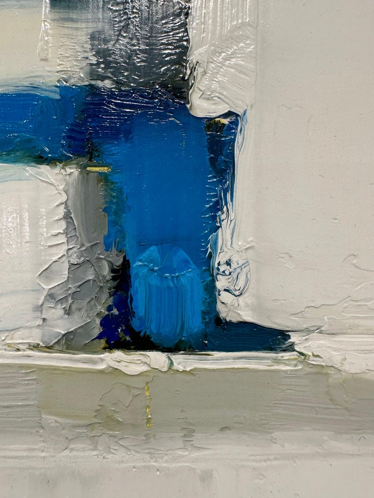 Stanley Bielen - Stanley Bielen "Minor Blue" Framed Oil on Paper ...
