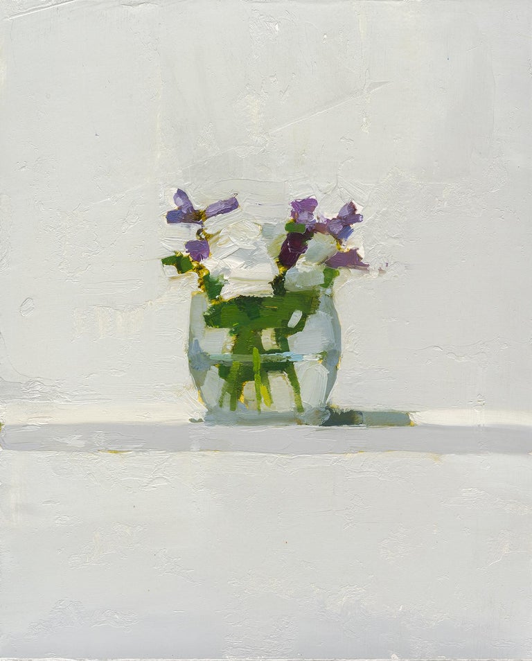 Stanley Bielen - Stanley Bielen "Violet Posy" Framed Oil on Paper ...