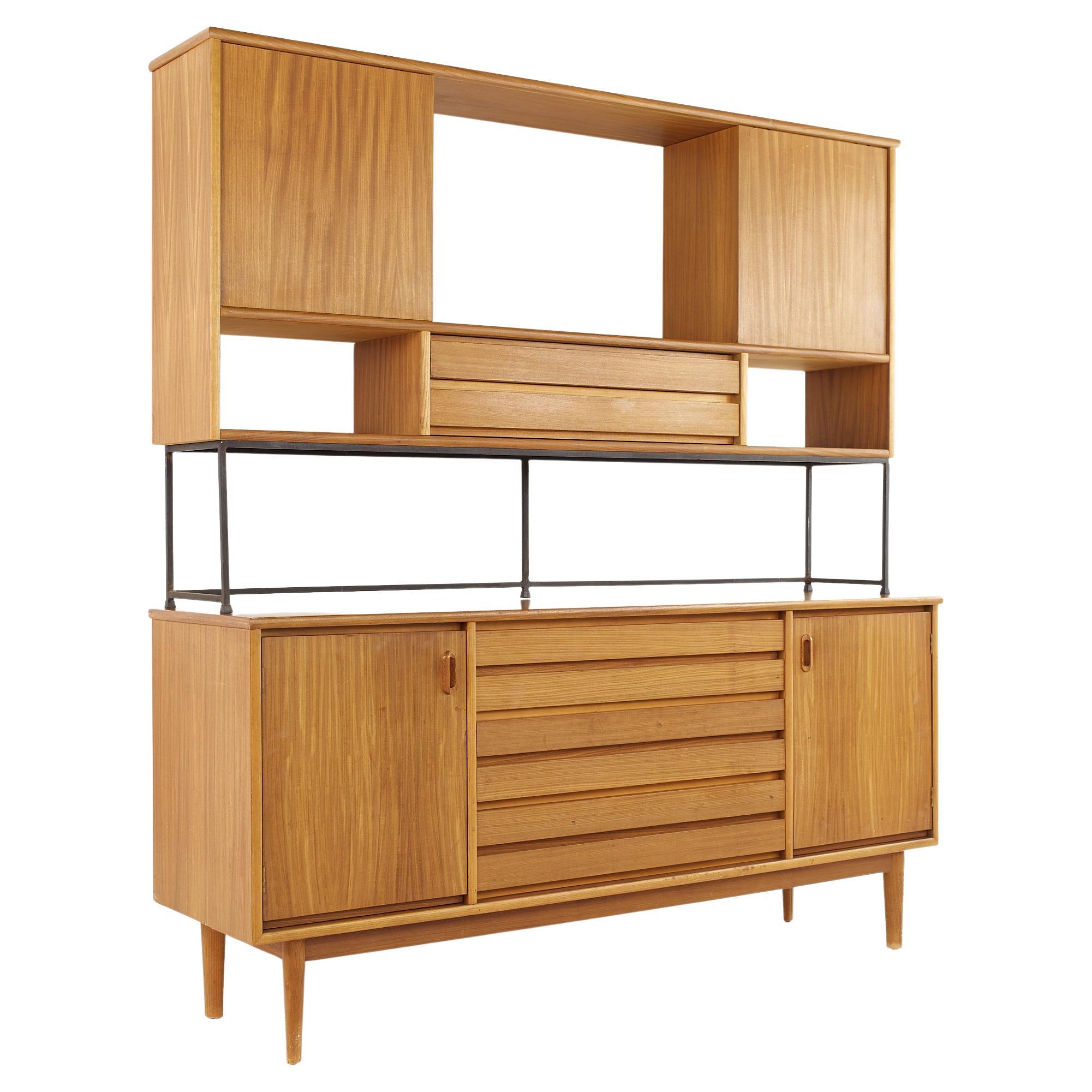 Mid-Century Modern Floating Buffet Rift-Cut Oak and Bronze in Any Size ...