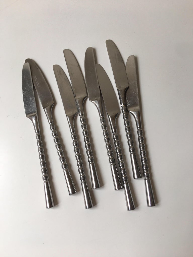 Stanley Roberts Service for 8 Mid-Century Modern Flatware Set 50 Pieces ...