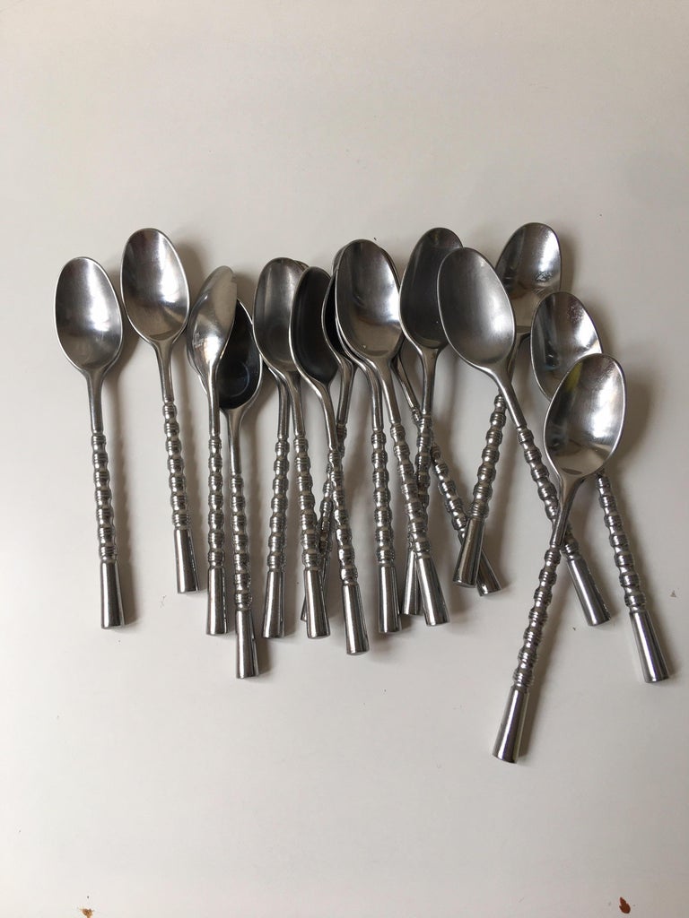Stanley Roberts Service for 8 Mid-Century Modern Flatware Set 50 Pieces ...