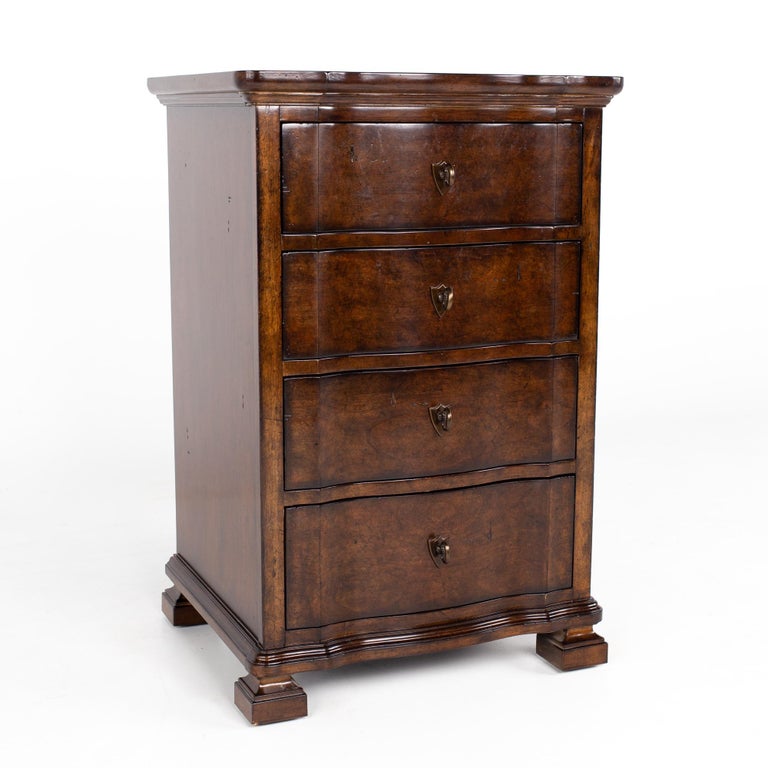 Stanley Wood 4 Drawer Bedside Tables Night Stands, a Pair at 1stDibs