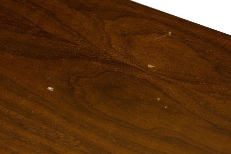 StanleyAmerican Mid-Century Modern Walnut Geometric Carved Front ...
