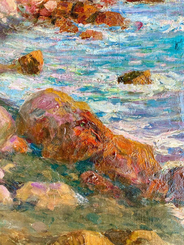 Stany Sassy - French 19th century impressionist painting Sea French ...