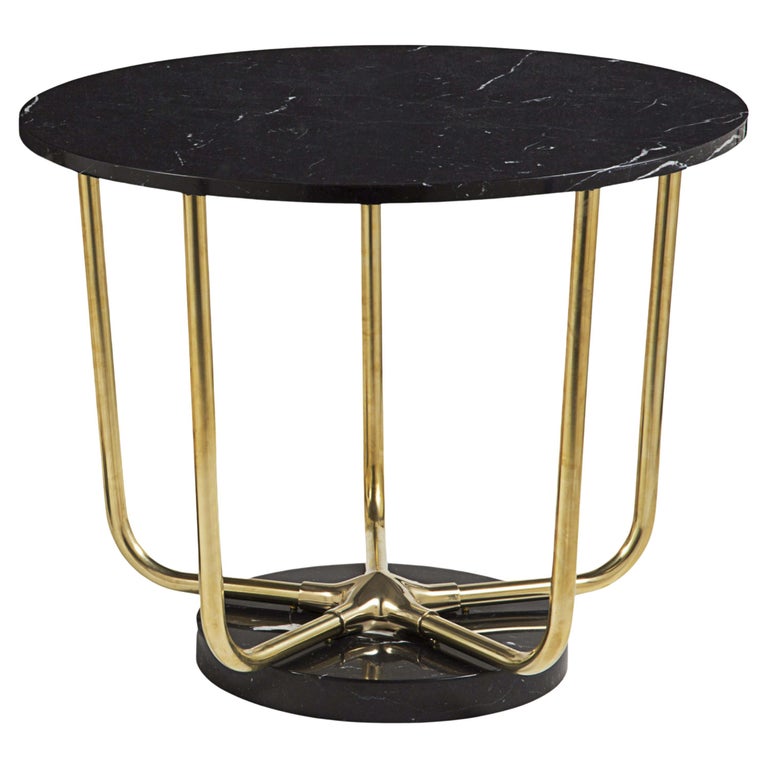 Star 1 Side Table with Marquina Marble For Sale at 1stDibs
