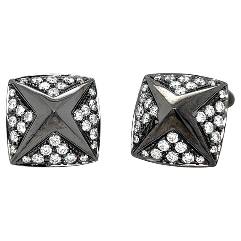 Star Cufflinks Black Rhodium For Sale at 1stDibs