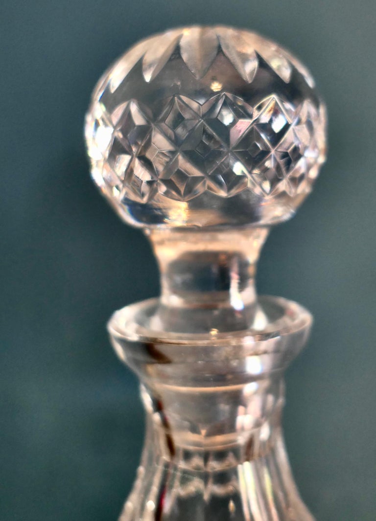 Star Cut Glass Decanter For Sale at 1stDibs