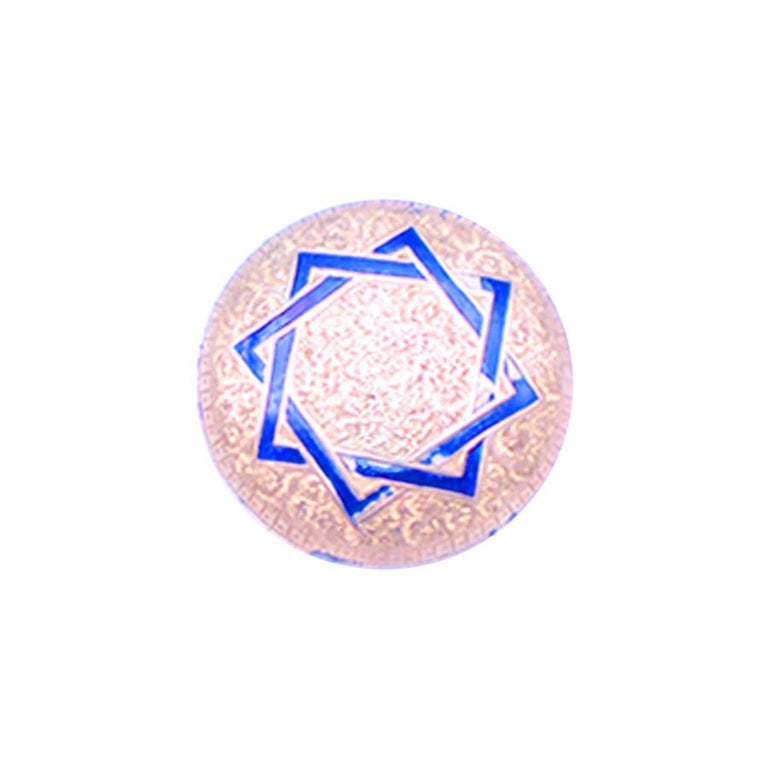 14kt Blue Enamel Star Pin Circa 1850 Yellow Gold European Hallmarks For ...