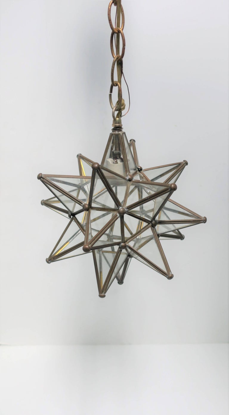 Star Glass Pendant Light at 1stDibs