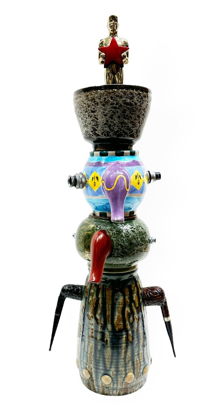 Star Glaze, Ceramic and Found Object Assemblage Sculpture For Sale at ...