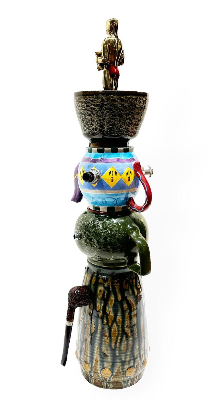 Star Glaze, Ceramic and Found Object Assemblage Sculpture For Sale at ...