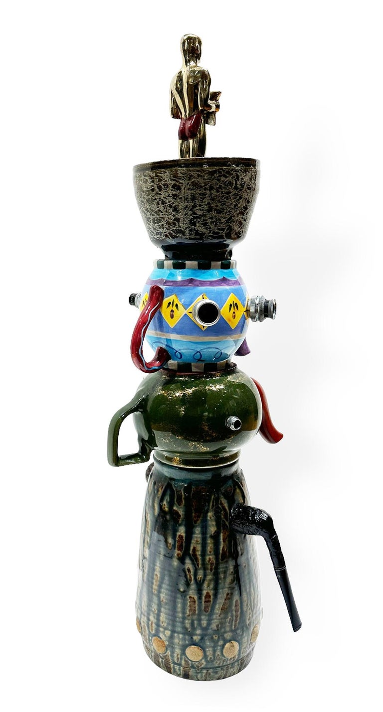 Star Glaze, Ceramic and Found Object Assemblage Sculpture For Sale at ...