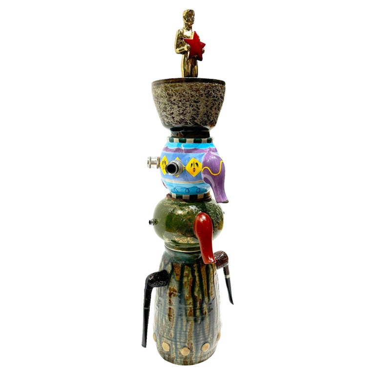 Star Glaze, Ceramic and Found Object Assemblage Sculpture For Sale at ...