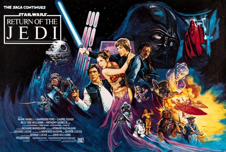 Star Wars 'Return of the Jedi' Original Vintage British Quad Film ...