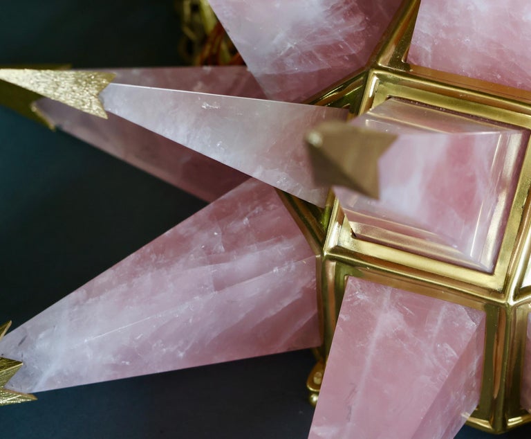 STAR21 Pink Rock Crystal Flush Mount by Phoenix For Sale at 1stDibs