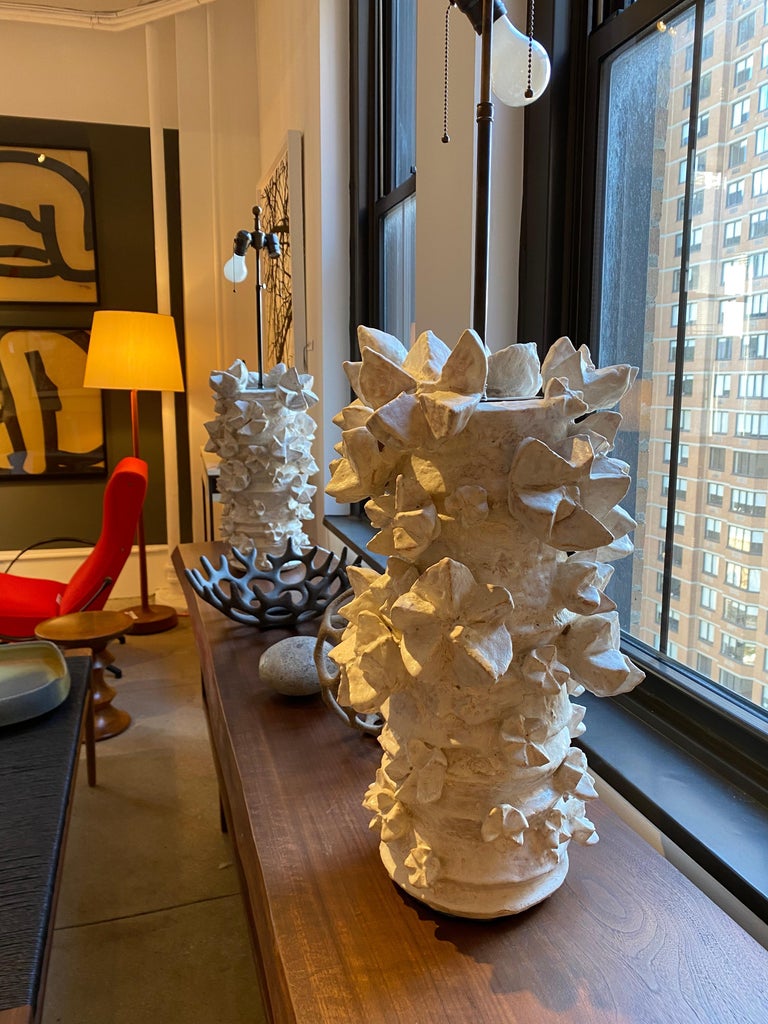 Starburst Glazed Ceramic Table Lamp by Peter Lane at 1stDibs