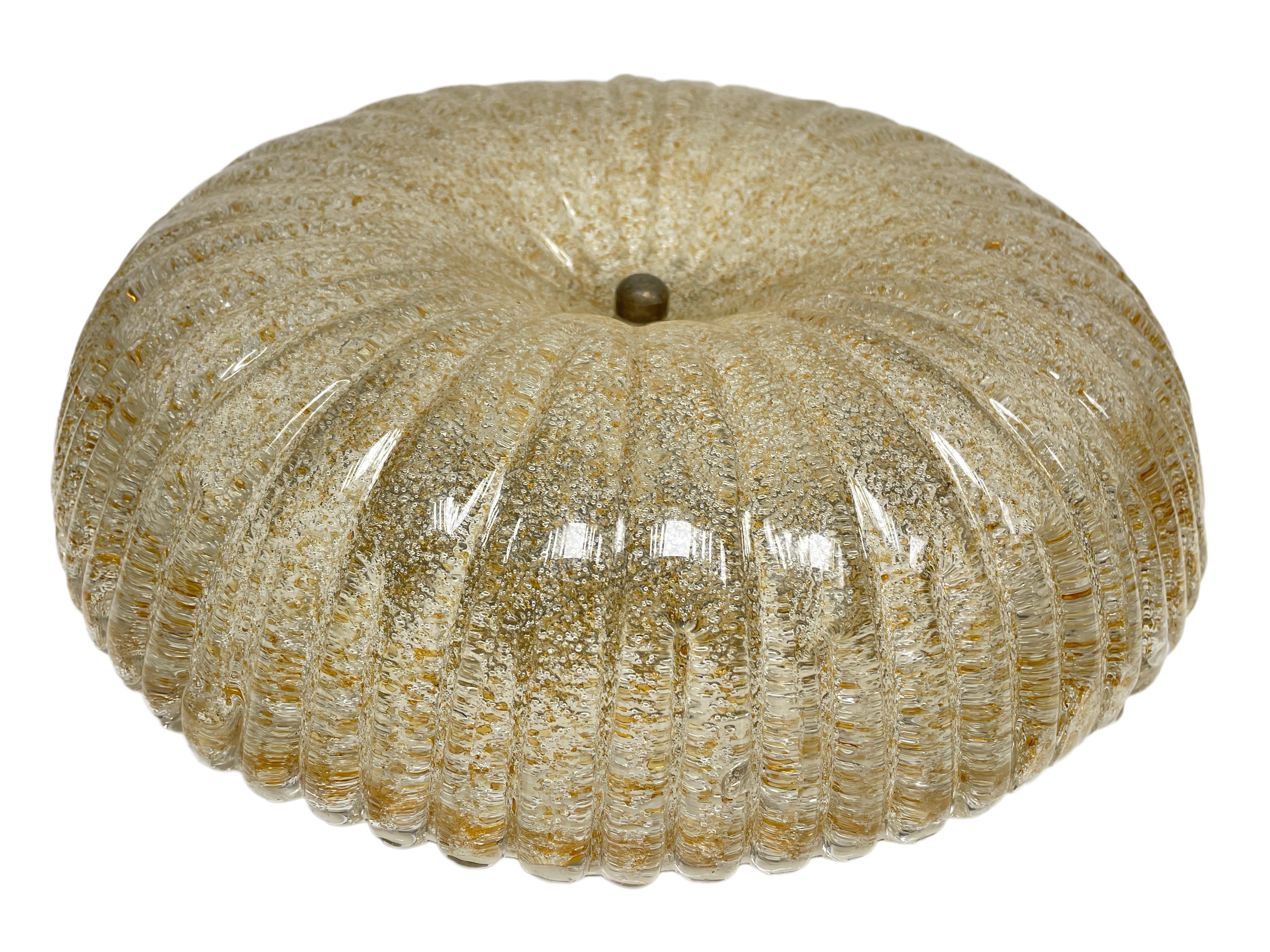 Starburst Pattern Murano Glass Flush Mount Ceiling Light, Italy, 1960s ...