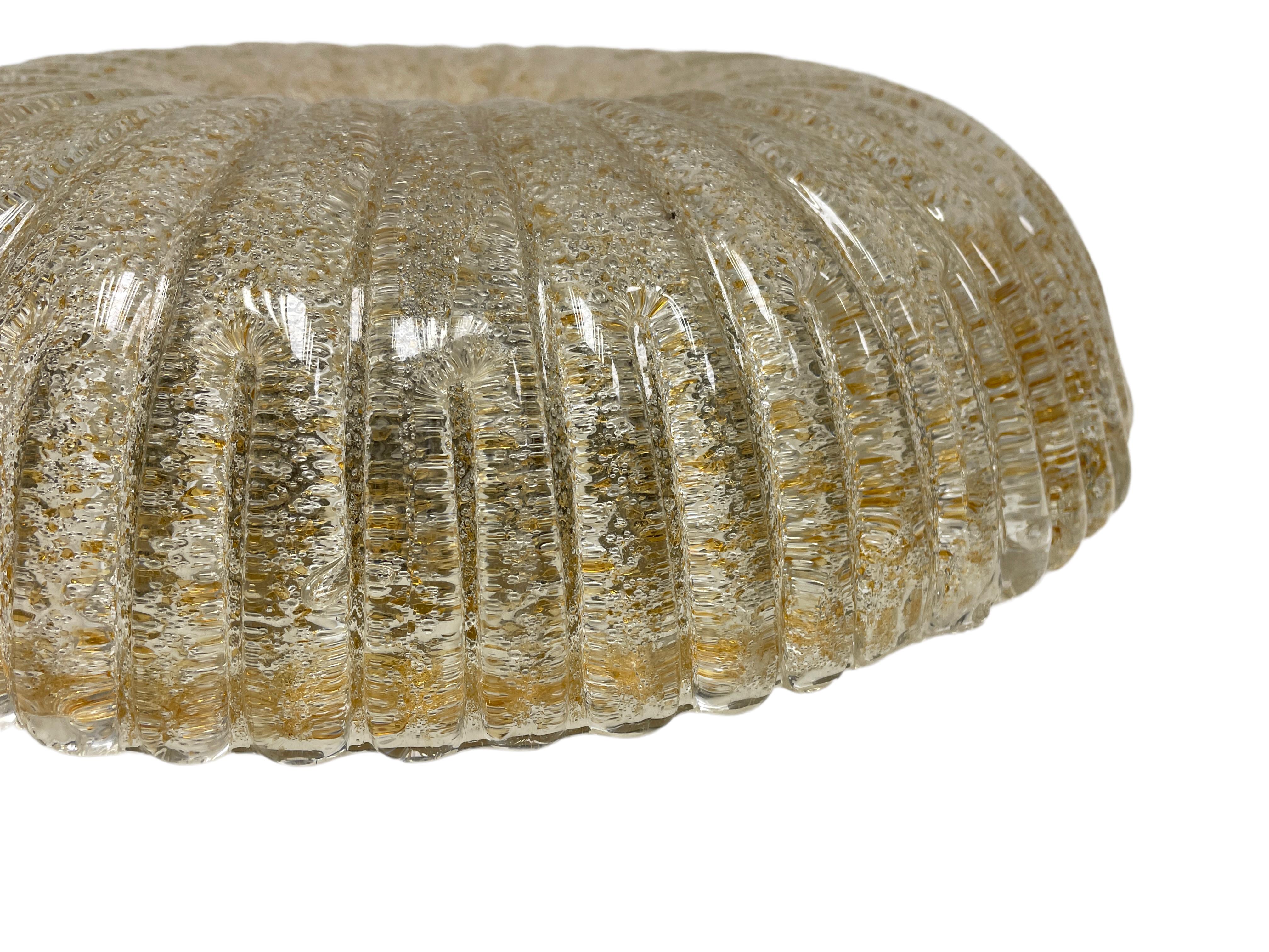 Starburst Pattern Murano Glass Flush Mount Ceiling Light, Italy, 1960s ...