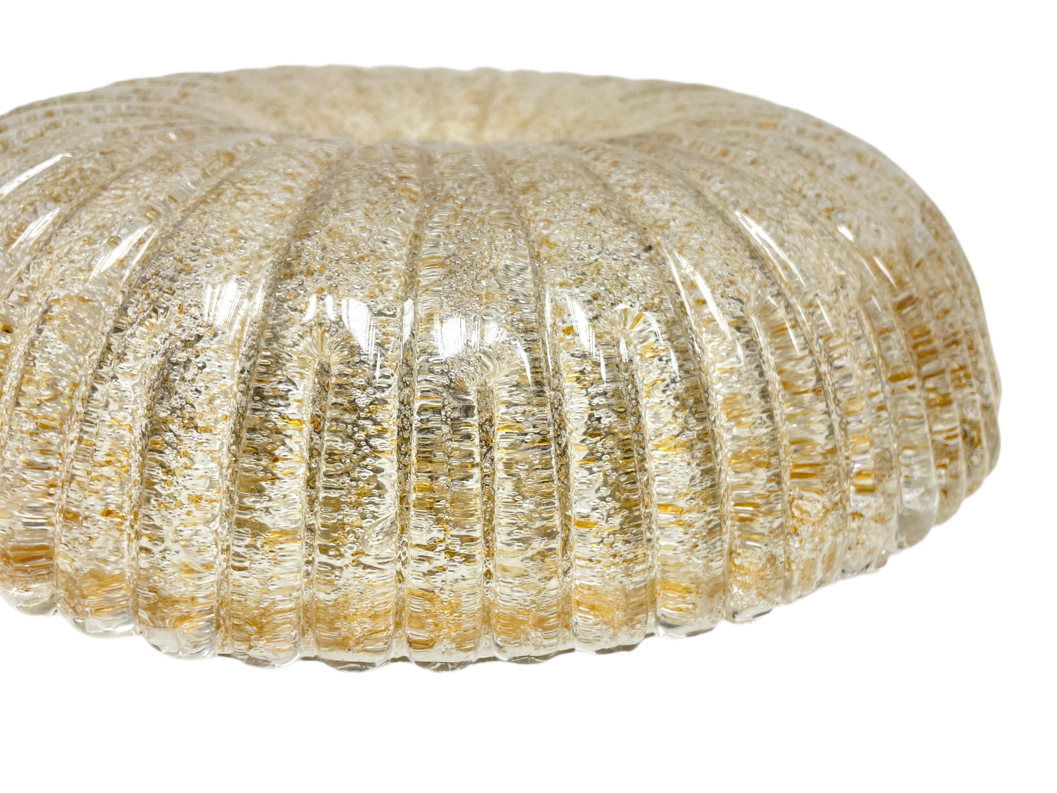 Starburst Pattern Murano Glass Flush Mount Ceiling Light, Italy, 1960s ...