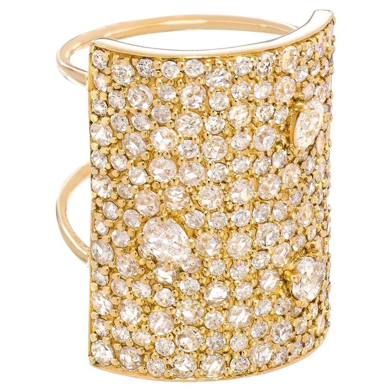 Customizable Stardust Ring Yellow Gold Diamond For Sale at 1stDibs