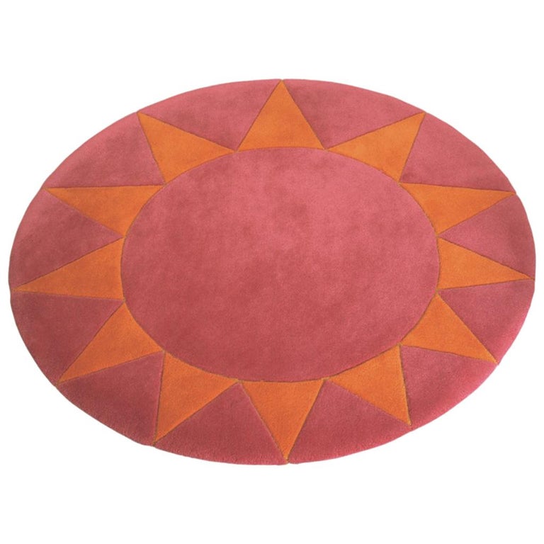 Pink and Orange Sun 'Stargaze' Handtufted Wool Children's Rug by ...
