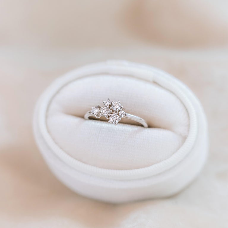 Customizable Starry Night Diamond Cluster Ring For Sale at 1stDibs