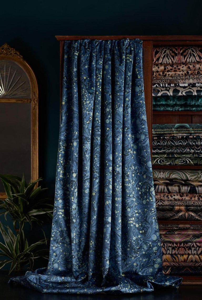 Starry Night Velvet Fabric For Sale at 1stDibs
