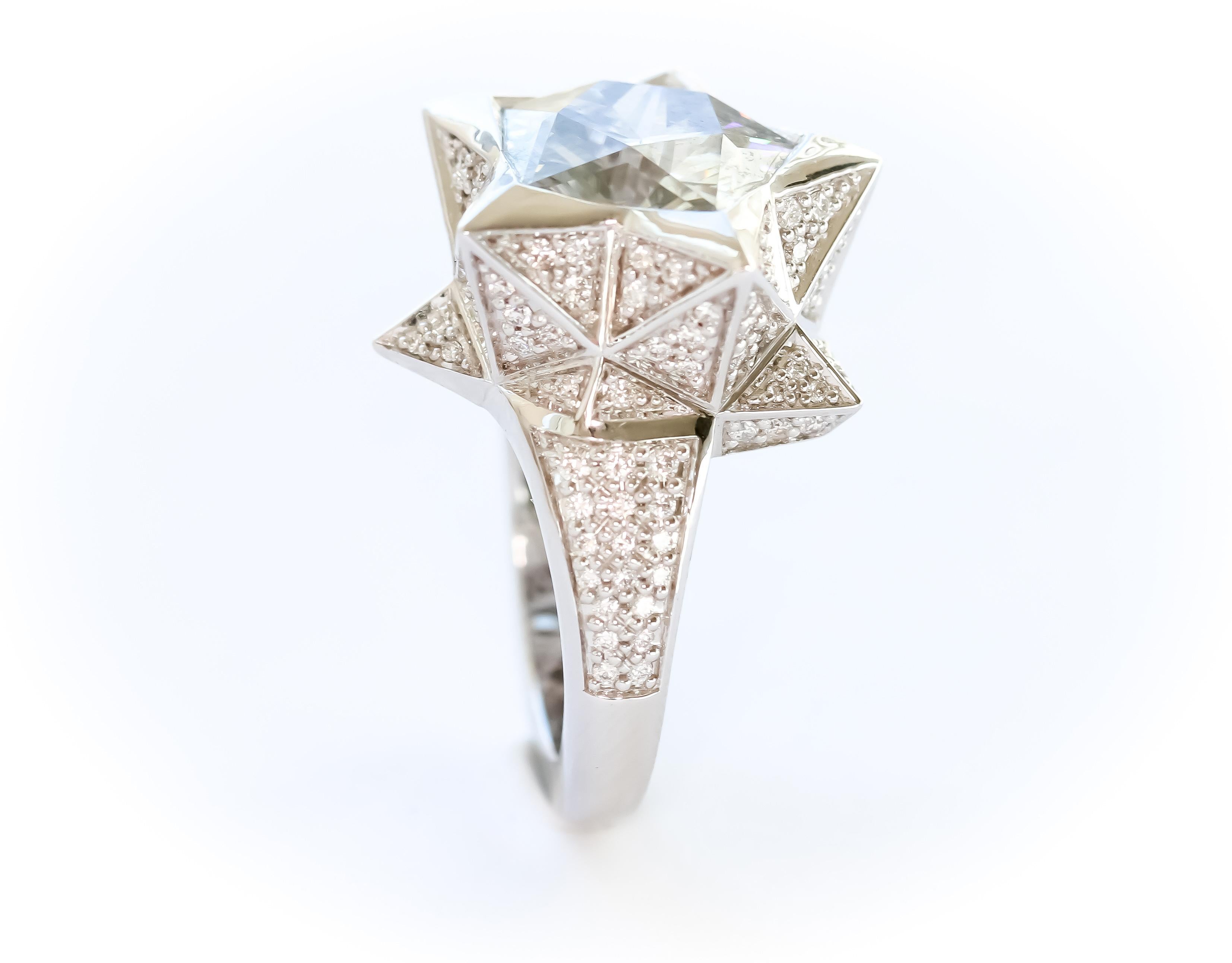 Star Engagement Ring For Sale at 1stDibs | star diamond ring, star ...