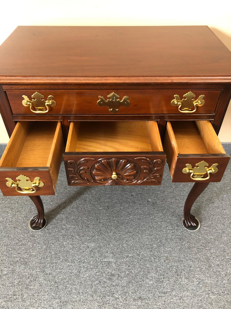 Stately Chippendale Style Mahogany Lowboy Chest of Drawers For Sale at ...
