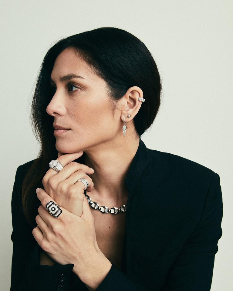 Customizable STATEMENT Paris - Art Deco Ring My Way Enamel, Diamonds ...