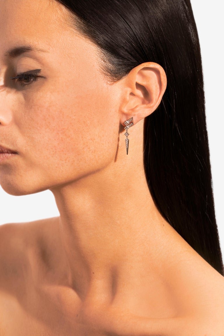 STATEMENT Paris, Unit Earring Stairway Wings Diamonds and Silver 0, 35 ...