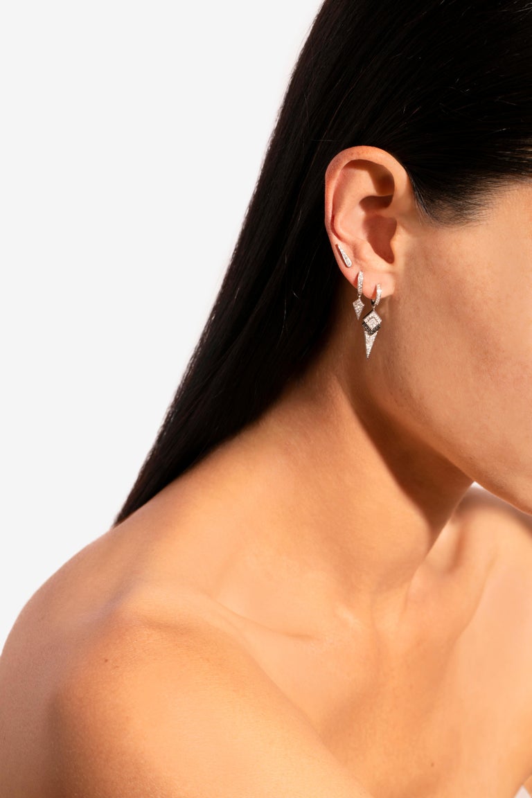 Statement Paris , Unit Hoop Stairway Cone Gradiant Diamonds and Silver ...