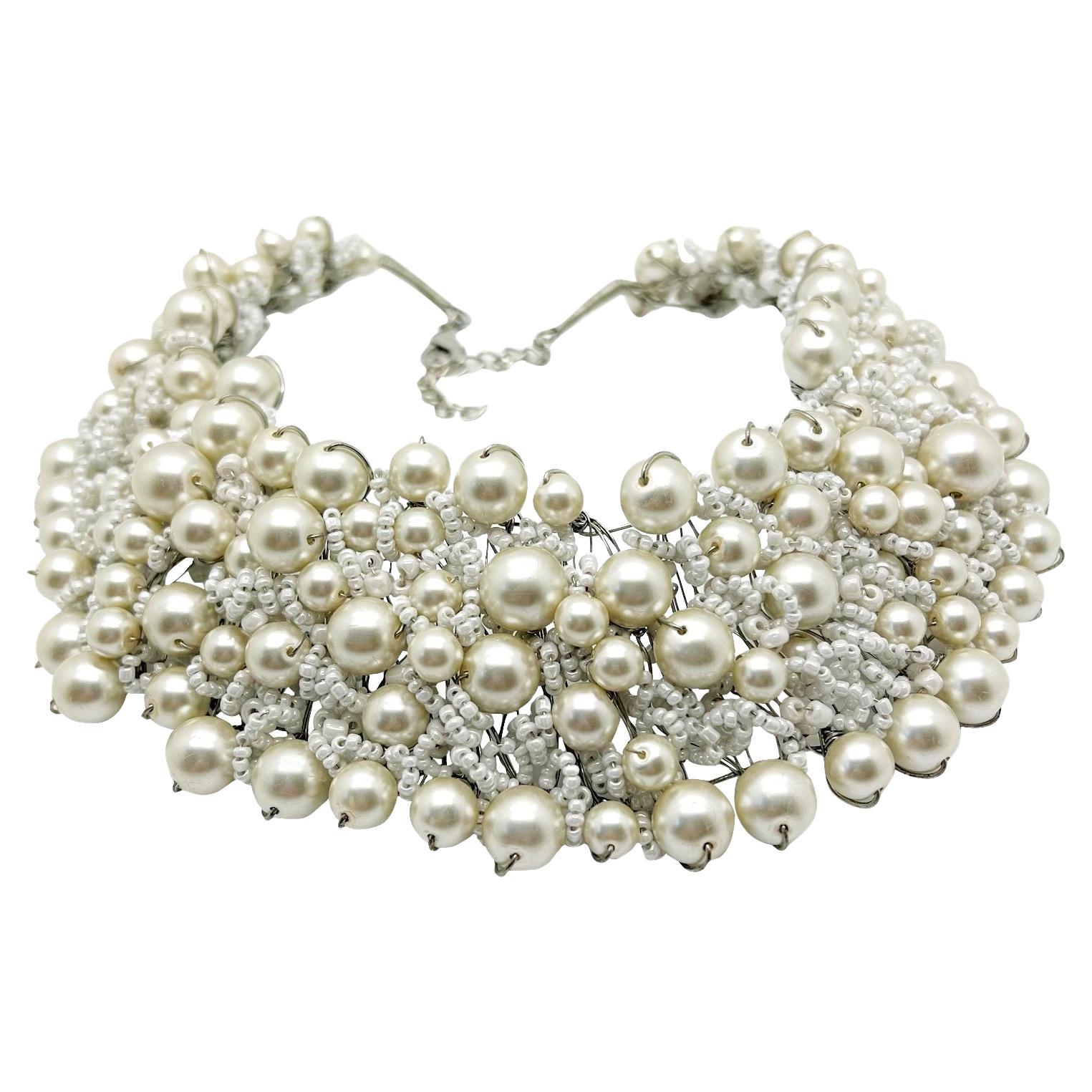 Statement Pearl High Choker 2000s For Sale at 1stDibs