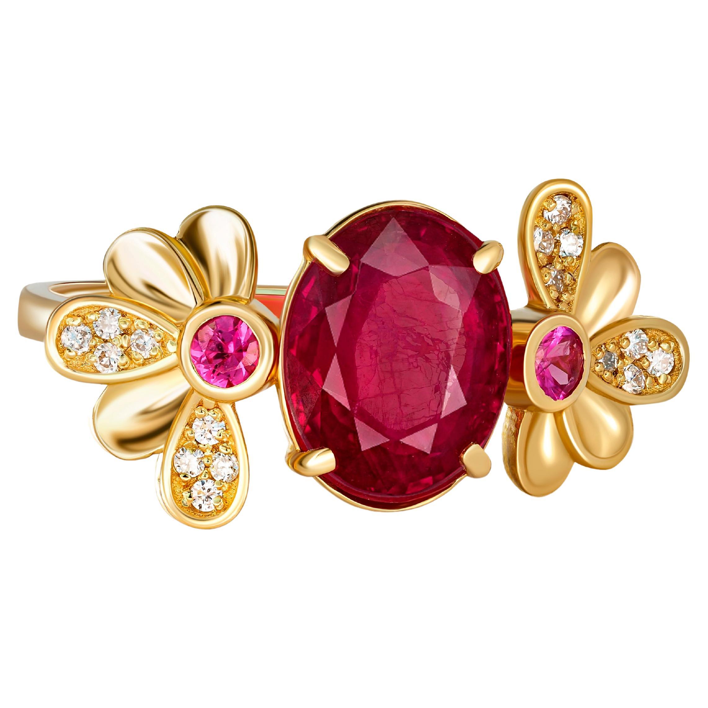 Statement ruby ring. For Sale at 1stDibs